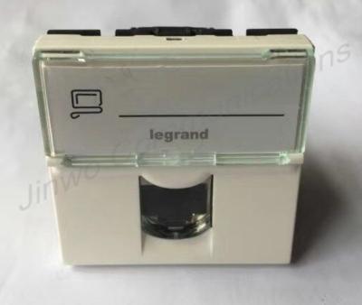 China Free Tool White Faceplate 45mm 22.5mm RJ45 Cat5e Face Plate for sale
