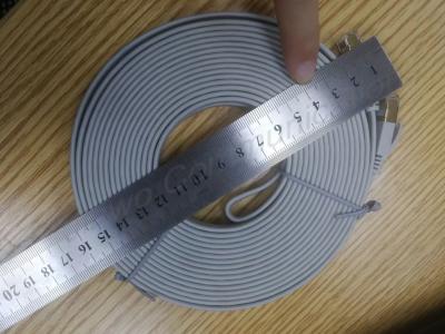 China 32AWG Cat 6 Ethernet Cable White Flat Internet Network LAN Patch Non Shield for sale