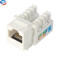 China Dual IDC Cat5e Keystone Jack Female Connector for sale