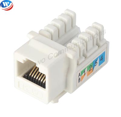 China Dual IDC Cat5e Keystone Jack Female Connector for sale