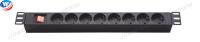 China Euro Type 1U 6 Way PDU Power Distribution Unit 8 Ports for sale