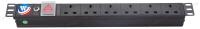 China 13A 6 Way 1U PDU Aluminum Shell UK Type Left Single Input for sale