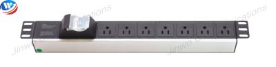 China Overload Surge 7 Outlet PDU Power Distribution Unit Sliver Aluminum Shell for sale