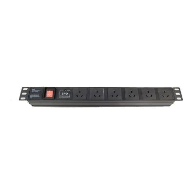 China Argentina Type Power Distribution Units Master Switch 6 Way 1U Server Rack for sale