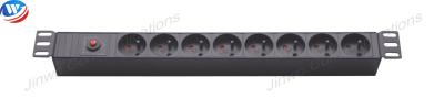 China French Type 8 Way Rack Mount Power Distribution Unit For Server Rack 250V Aluminum Alloy Shell for sale