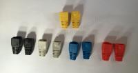 China RoHS Blue Modular Plug Boot CAT6 Cat5e Strain Relief Boots for sale