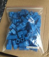 China RoHS Blue Modular Plug Boot CAT6 Cat5e Strain Relief Boots for sale