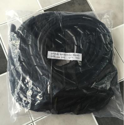 China PE Spiral Wrapping Bands Cable Management Black White Computer Cable Wire Manager for sale
