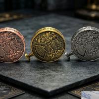 China Press-to-Spin Mechanism Metal Dice Spinner with Dual-Sided 3D Dragon Relief and Zinc Alloy Construction for sale