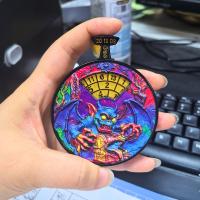 China Premium Antique Copper Metal Dice Spinner with 7-in-1 Dual Sided Design and Press-to-Spin Mechanism for TRPG Gaming for sale