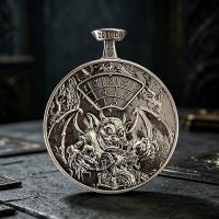 China Premium Antique Copper Metal Dice Spinner with 7-in-1 Dual Sided Design and Press-to-Spin Mechanism for TRPG Gaming for sale