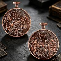 China Heavy Duty 213g Weighted Zinc Alloy Metal Dice Spinner with Press-to-Spin Mechanism and 3D Fantasy Relief Carving for sale
