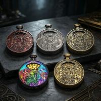 China Heavy Duty 213g Weighted Zinc Alloy Metal Dice Spinner with Press-to-Spin Mechanism and 3D Fantasy Relief Carving for sale