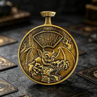 China Luxury Zinc Alloy Metal Dice Spinner with 3D Dragon Relief and Press-to-Spin Mechanism for DND RPG Gaming for sale