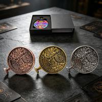 China Luxury Zinc Alloy Metal Dice Spinner with 3D Dragon Relief and Press-to-Spin Mechanism for DND RPG Gaming for sale