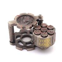 China Antique Silver 374g Heavyweight Metal Dice Spinner with 3D Dragon Relief and Sliding Hidden Compartment for RPG Gear for sale