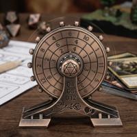 China Solid Zinc Alloy Dice Wheel with Silent Bearing and Vintage Rose Carved Design for DND TRPG Games for sale