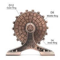 China Solid Zinc Alloy Dice Wheel with Silent Bearing and Vintage Rose Carved Design for DND TRPG Games for sale