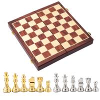 China Portable Metal Chess Set with Durable Aluminum Alloy and Foldable Design for Travel and Home Entertainment for sale