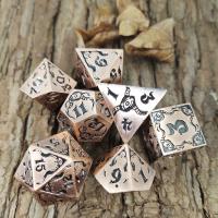 China Premium Zinc Alloy Polyhedral Dice Set with Cyan Enamel Tentacles - 7pcs for DND RPG Tabletop Games for sale