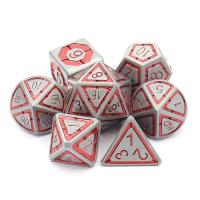 China Zinc Alloy Metal Dice Set for DND Games with Custom Logo and Scratch Resistant Finish for sale