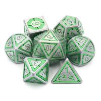 China Premium Solid Zinc Alloy Metal Dice Set with Polished Finish for DND Games - 7PCS/Set for sale