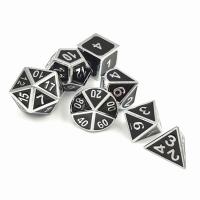 China Customized Color Zinc Alloy Metal Dice Set 16mm-20mm for DND Game for sale