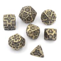 China Zinc Alloy Metal Dice with Electroplating Finish and Customized Logo for Role-Playing Games for sale