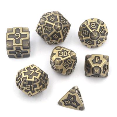 China Zinc Alloy Metal Dice with Electroplating Finish and Customized Logo for Role-Playing Games for sale