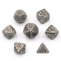 China Zinc Alloy Metal Dice with Electroplating Finish and Customized Logo for Role-Playing Games for sale
