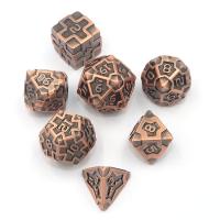 China Zinc Alloy Metal Dice with Electroplating Finish and Customized Logo for Role-Playing Games for sale