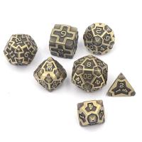 China Zinc Alloy Metal Dice with Electroplating Finish and Customized Logo for Role-Playing Games for sale