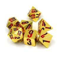 China 16MM Customized Color Zinc Alloy Metal Dice Set for DND RPG Board Games for sale