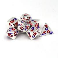 China 16MM Customized Color Zinc Alloy Metal Dice Set for DND RPG Board Games for sale