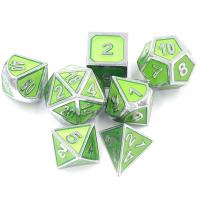 China Customized Logo Zinc Alloy Metal Dice Set 16mm-20mm Polyhedral Game Dice for RPGs for sale