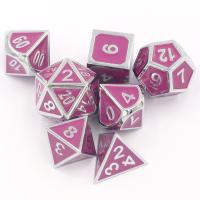 China Customized Logo Zinc Alloy Metal Dice Set 16mm-20mm Polyhedral Game Dice for RPGs for sale