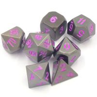 China Customized Color Zinc Alloy Metal Dice Set 16mm-20mm for DND and Board Games for sale