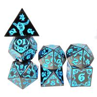 China Wholesale Zinc Alloy Engraved Polyhedral Metal Dice Set - 7pcs for DND & Tabletop RPGs for sale