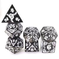 China Wholesale Zinc Alloy Engraved Polyhedral Metal Dice Set - 7pcs for DND & Tabletop RPGs for sale