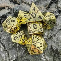 China Wholesale Zinc Alloy Engraved Polyhedral Metal Dice Set - 7pcs for DND & Tabletop RPGs for sale