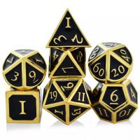 China Zinc Alloy Metal Dice Set with Custom Logo and Sharp Edge for DND RPG Games for sale