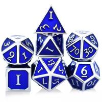 China Zinc Alloy Metal Dice Set with Custom Logo and Sharp Edge for DND RPG Games for sale