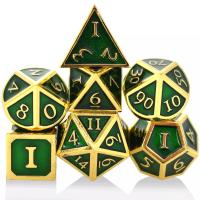 China Zinc Alloy Metal Dice Set with Custom Logo and Sharp Edge for DND RPG Games for sale