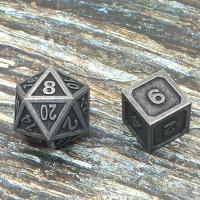China Customized Color Zinc Alloy Metal Dice with Soft Hand Feeling for DND and RPG Games for sale