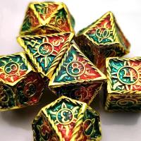 China Zinc Alloy Metal Dice Set with Customized Color and Polyhedral Shape for DND Games for sale