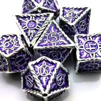 China Zinc Alloy Metal Dice Set with Customized Color and Polyhedral Shape for DND Games for sale