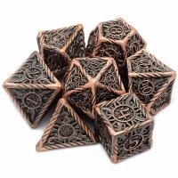 China Customizable Logo Zinc Alloy Metal Dice Set with Polyhedral Shape for RPG Games for sale
