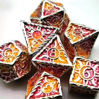 China Customizable Logo Zinc Alloy Metal Dice Set with Polyhedral Shape for RPG Games for sale