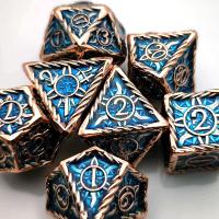 China Customizable Logo Zinc Alloy Metal Dice Set with Polyhedral Shape for RPG Games for sale
