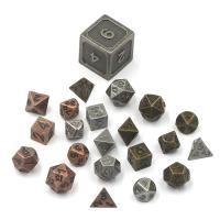 China 6mm Zinc Alloy Metal Dice Set with Custom Logo for RPG and DND Games for sale
